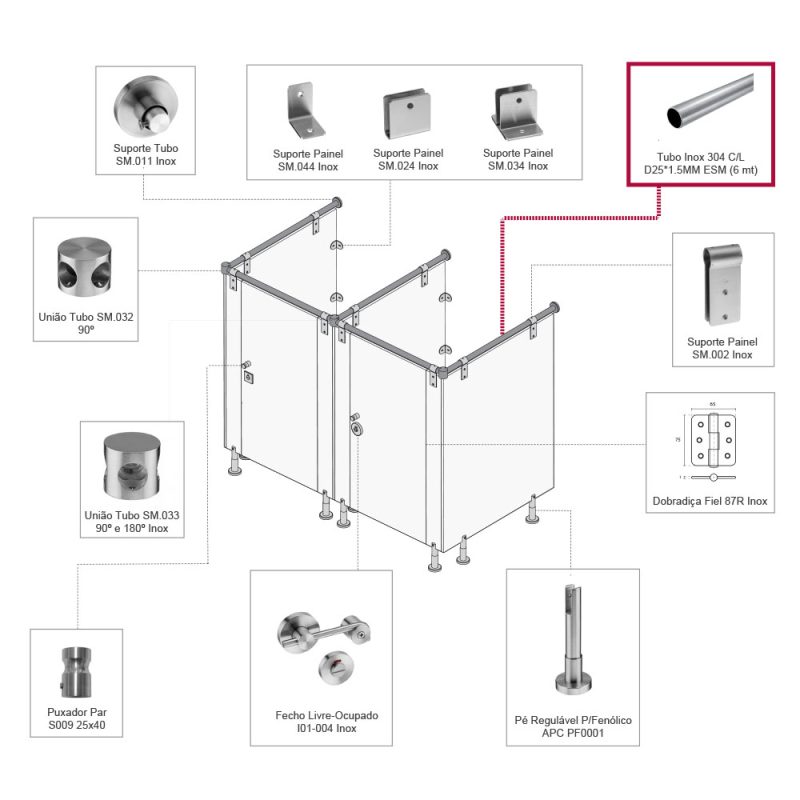 Tubo Inox - MDV - Madeiras e Derivados